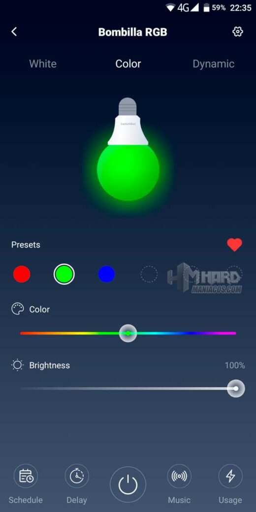 Review Bombilla RGB SwitchBot Color Bulb - Hardmaniacos