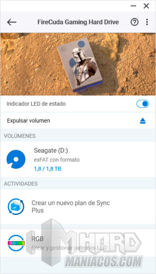 Review disco duro Seagate Firecuda The Mandalorian - Hardmaniacos